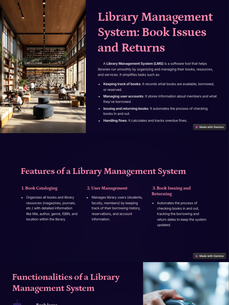 Library Management System Book Issues and Returns | PDF | Libraries | Books