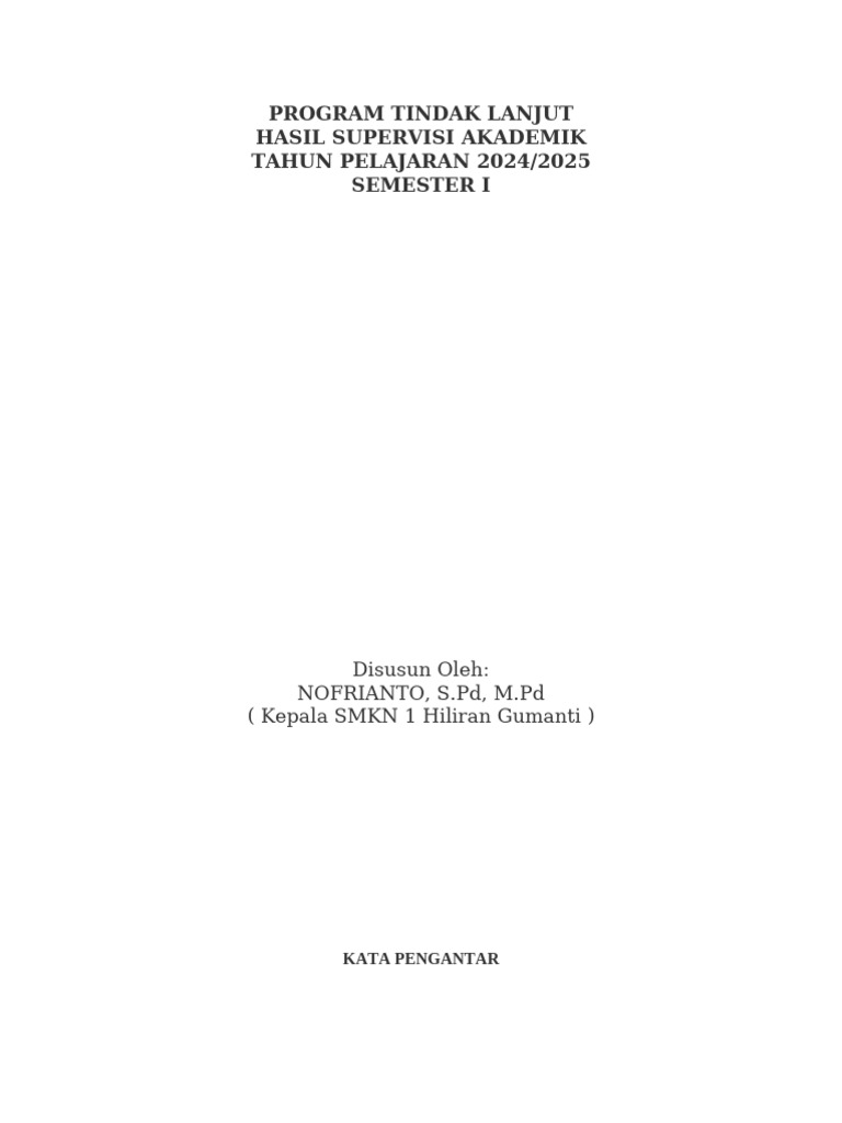 Program-Tindak-Lanjut-Supervisi 2024 | PDF | Karier & Perkembangan