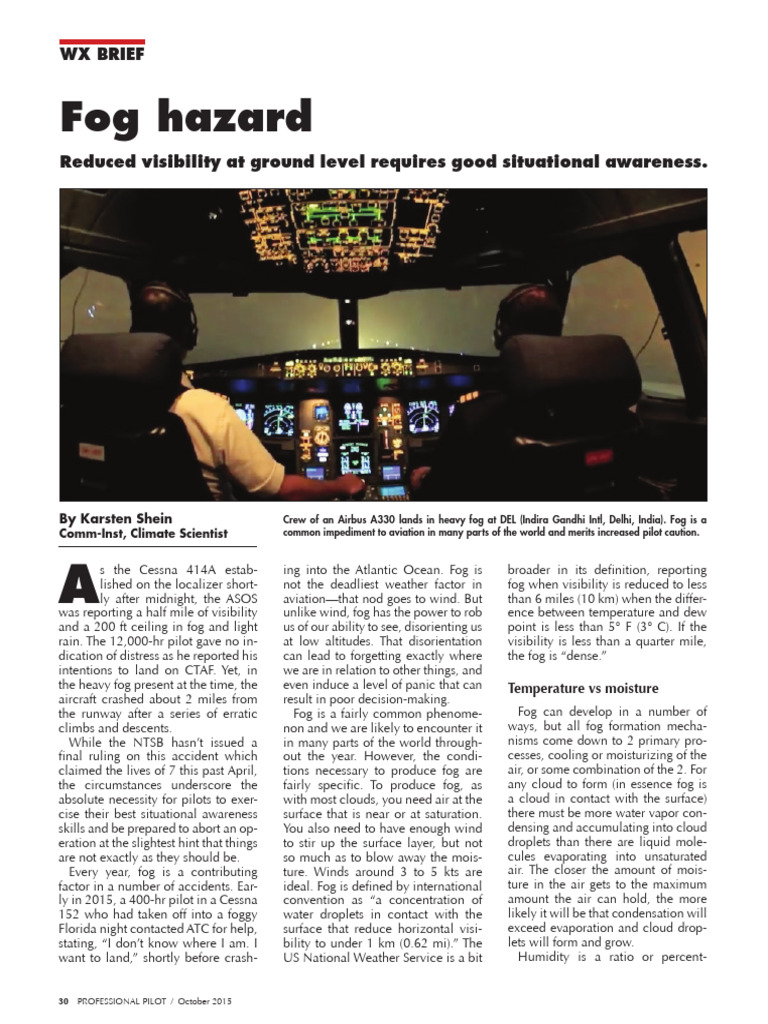 Fog Hazard | PDF | Fog | Humidity