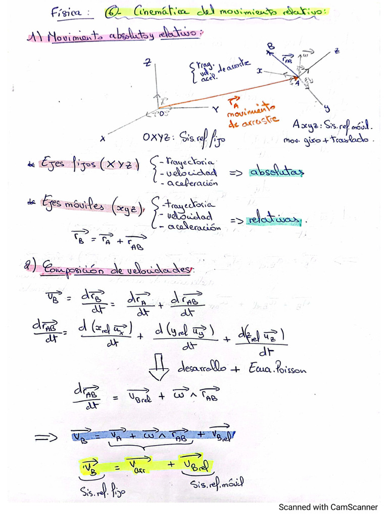 Teoría Cinemática Física I | PDF