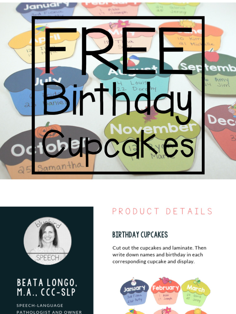 Birthday: Cupcakes | PDF | Human Communication