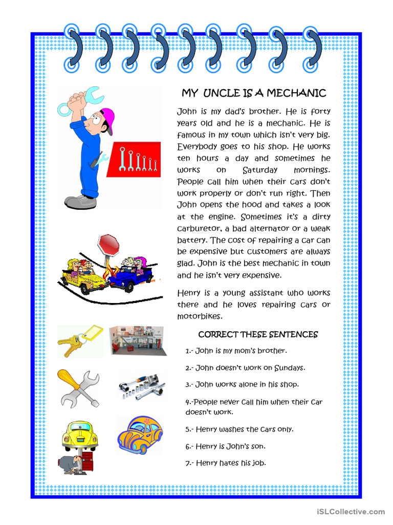 My Uncle Is A Mechanic | PDF