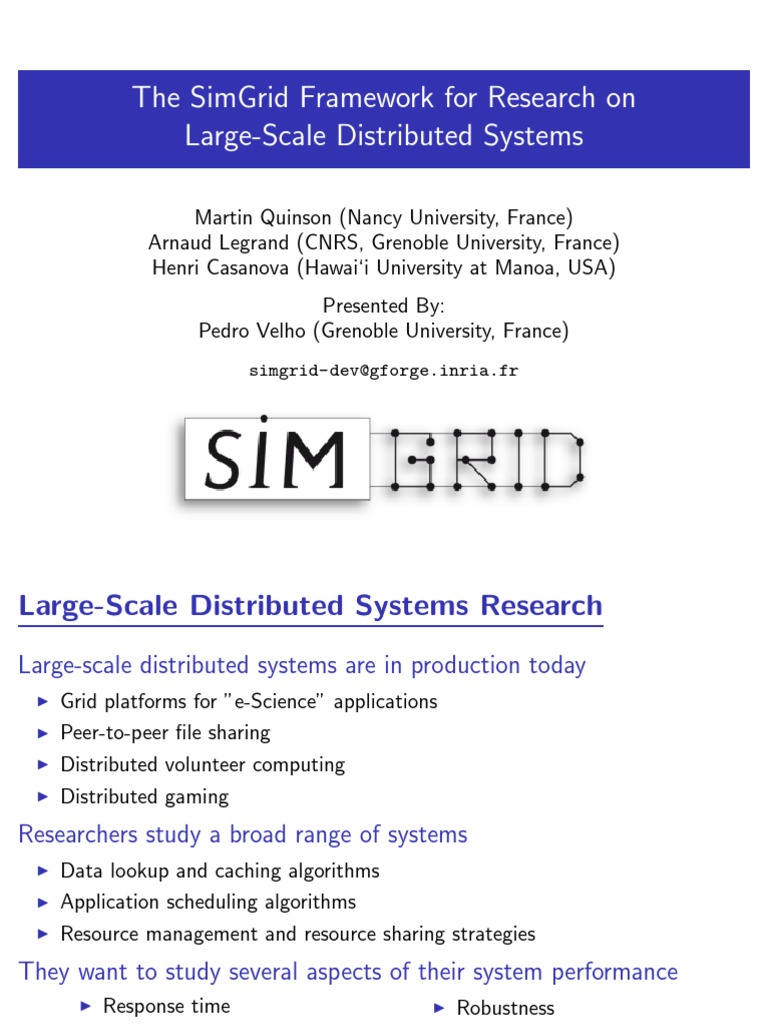 Simgrid Tutorial Pdf Distributed Computing Transmission Control