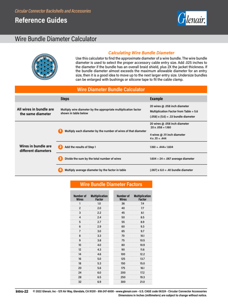 Wire Bundle Diameter Calculator | PDF | Wire | Multiplication