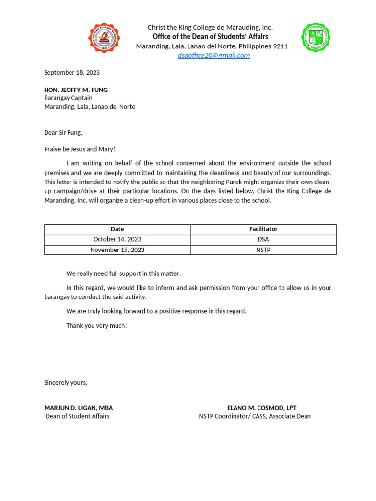 School Clean-Up Campaign Notice | PDF | Wellness