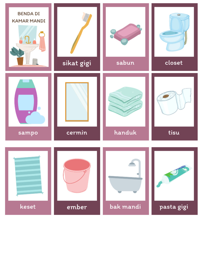Flashcard Kamar Mandi | PDF