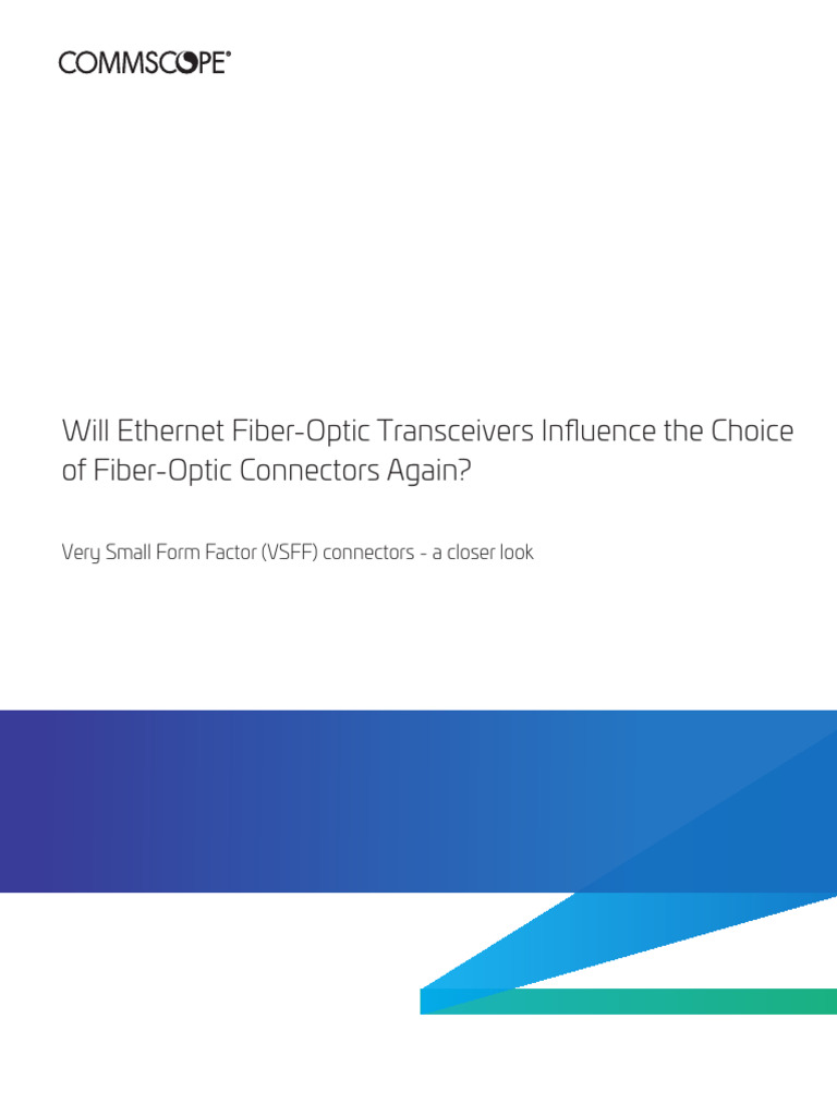 Very Small Form Factor VSFF Connectors | PDF | Computing | Information ...