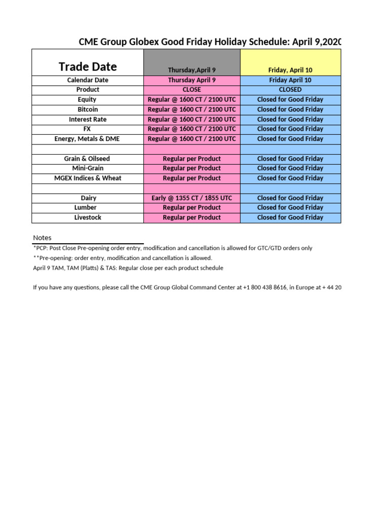 2020 Good Friday Holiday Compact | PDF | Trade | Financial Markets
