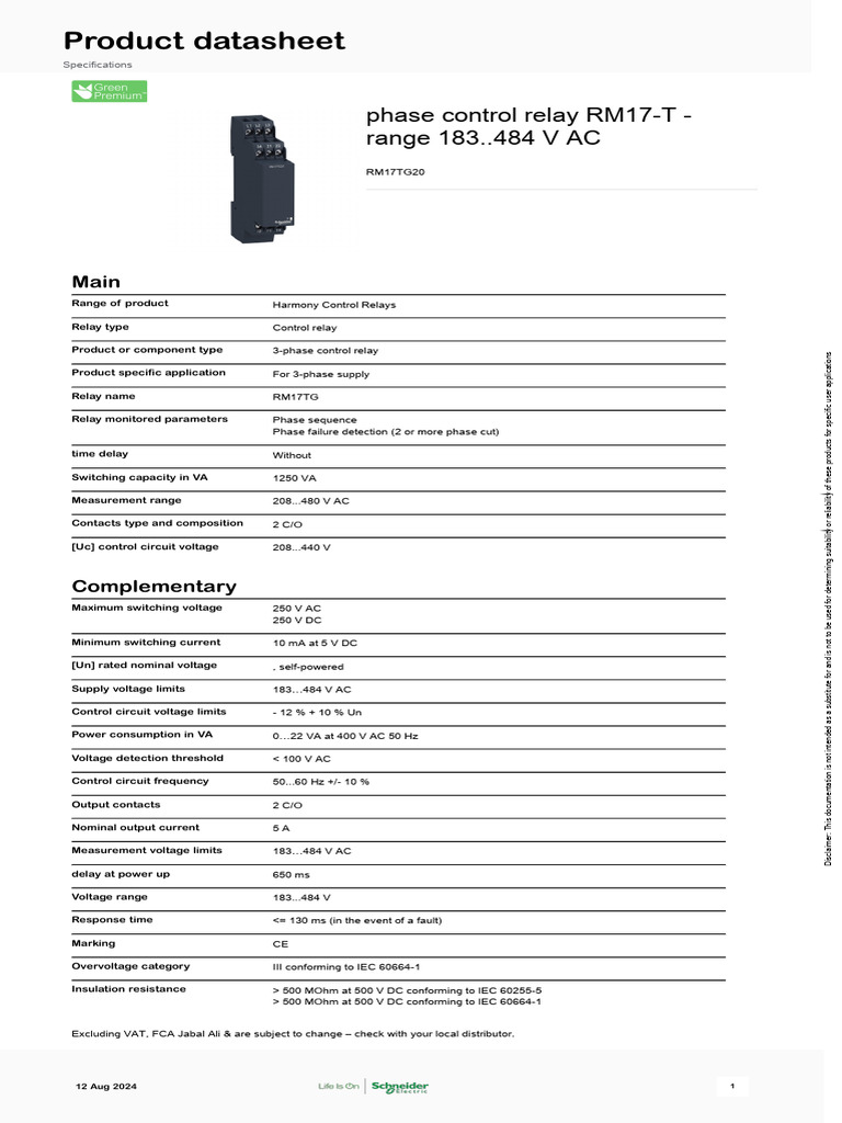 Schneider Electric - Harmony-Control-Relays - RM17TG20 | PDF | Relay ...