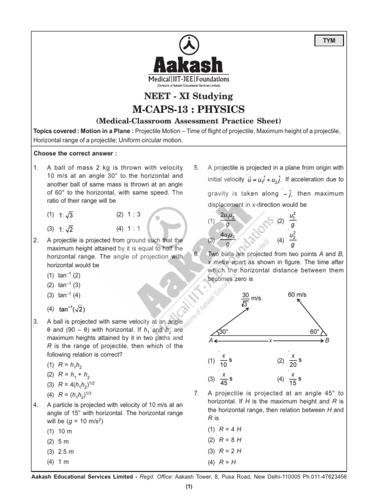 M-CAPS-13 (TYM) Physics | PDF | Quantity | Metrology