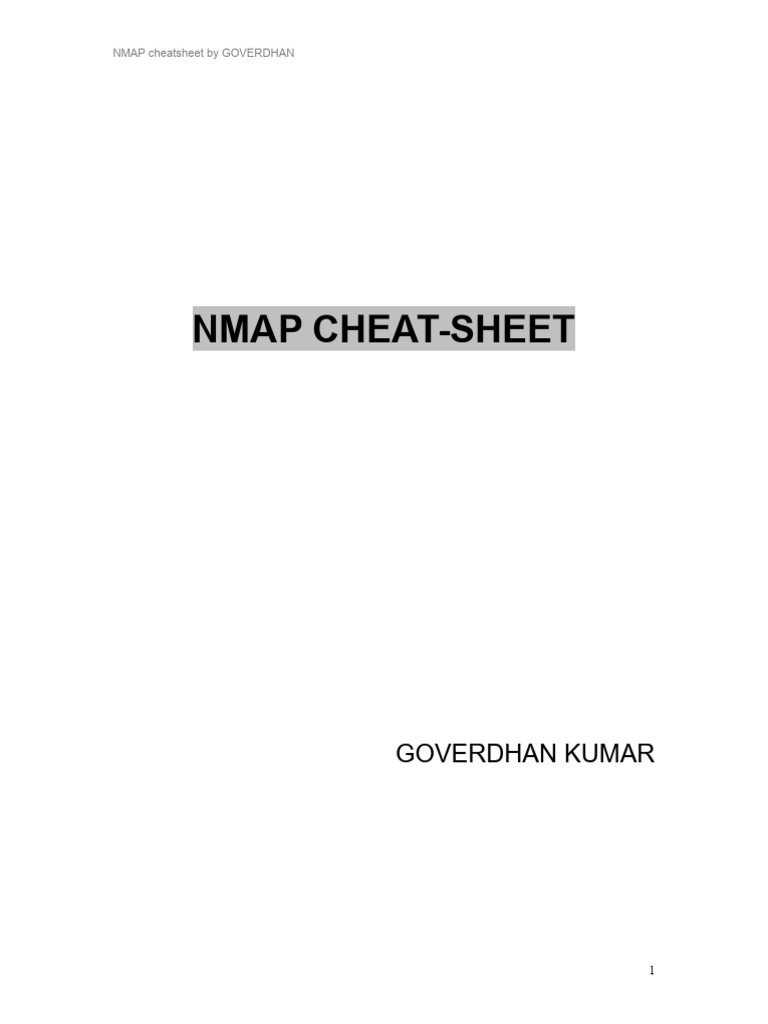 NMAP | PDF | Port (Computer Networking) | World Wide Web NMAP | PDF | Port (Computer Networking) | World Wide Web