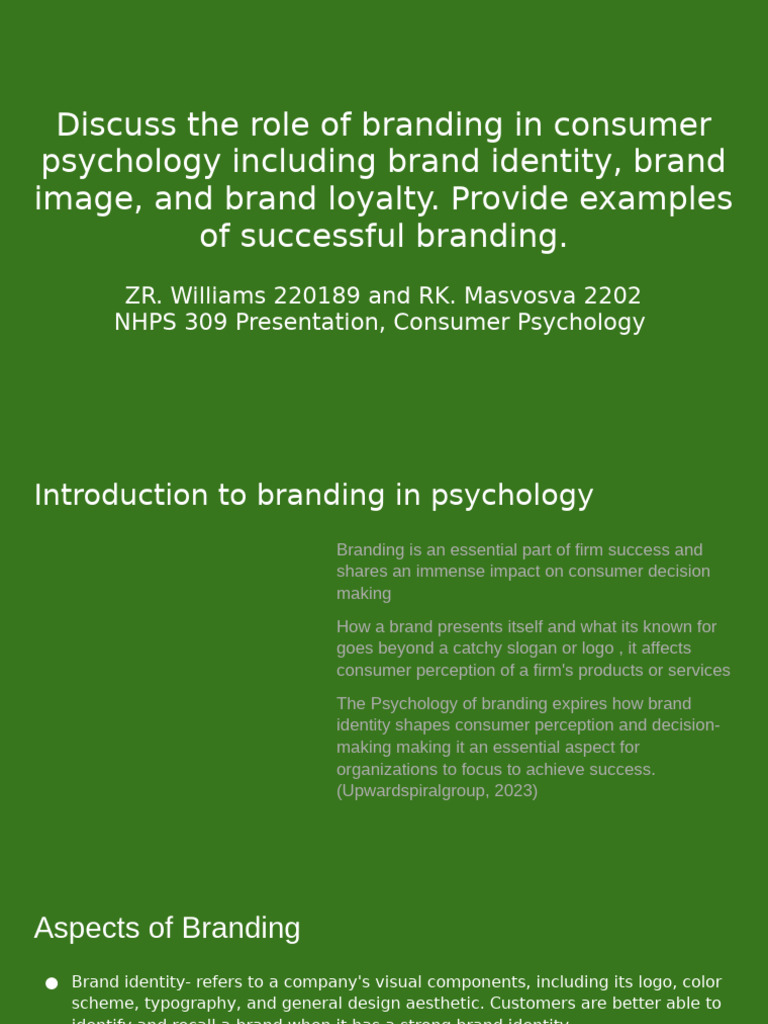 Consumer Psychology Presentation | PDF | Brand | Consumer Behaviour