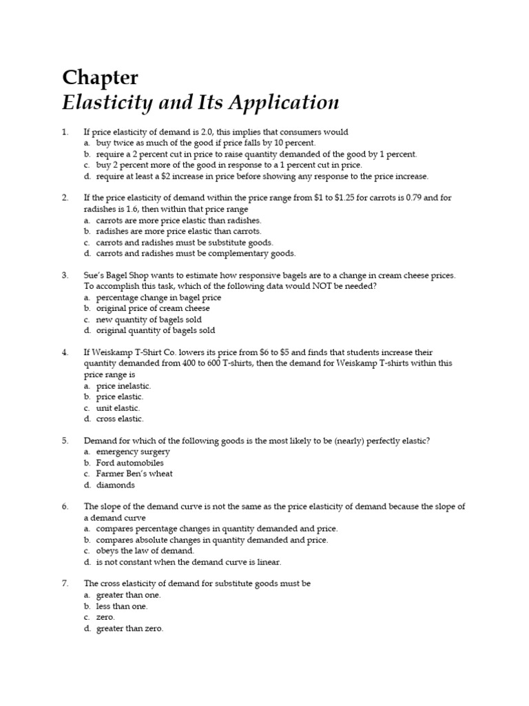 Basic C.05-Elasticity-đã M Khóa | PDF | Elasticity (Economics) | Demand