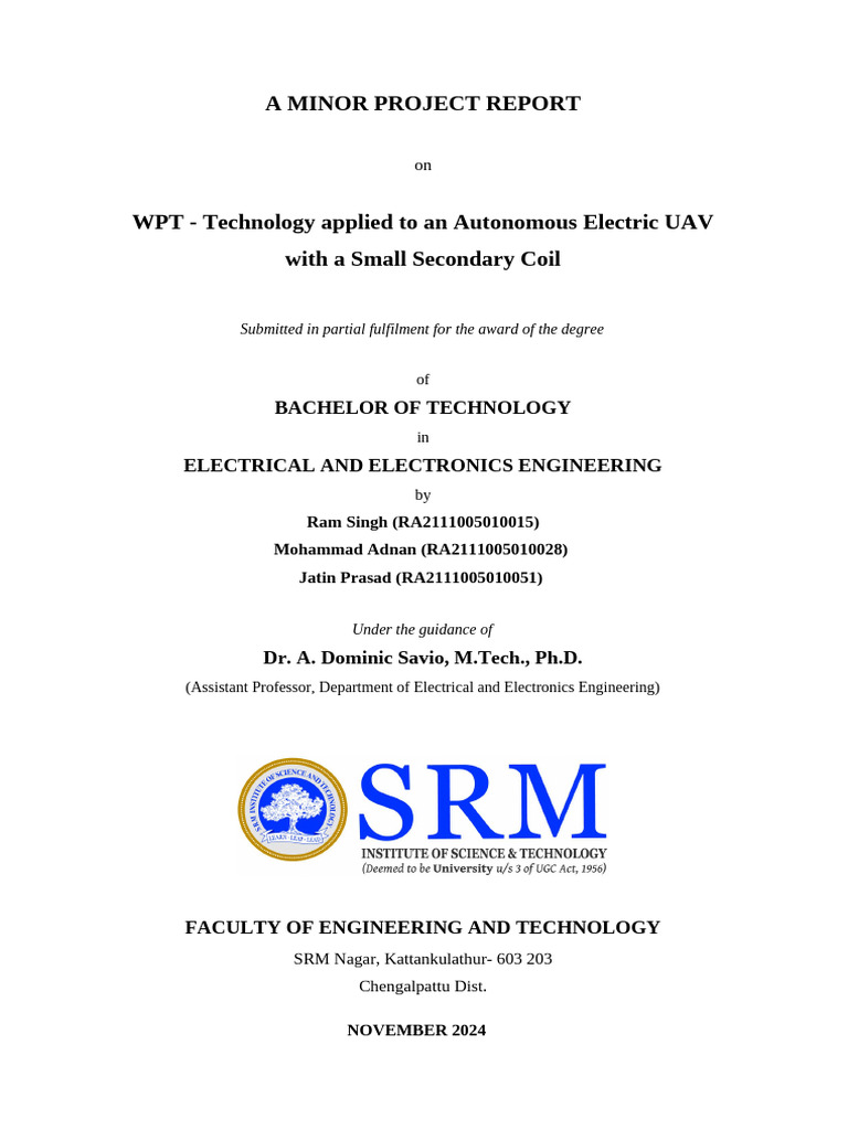 MINOR PROJECT REPORT Final | PDF | Inductor | Inductance