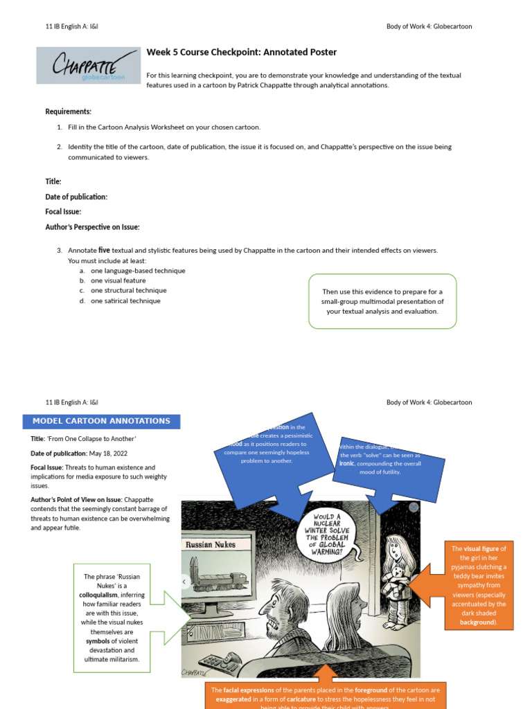 BOW4 IB Cartoon Text Annotations On Chappatte | PDF