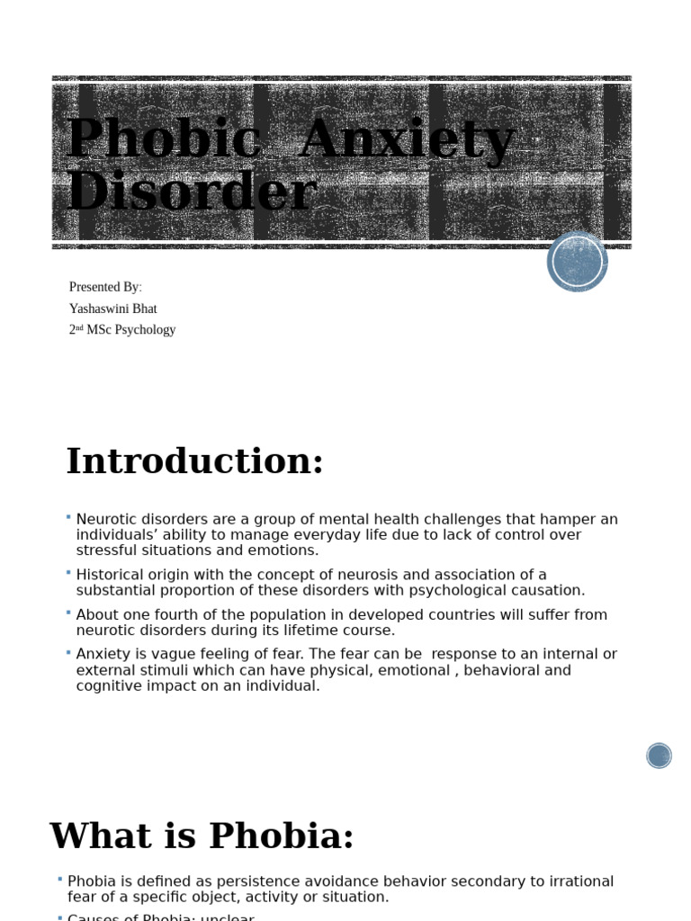Understanding Phobic Anxiety Disorders | PDF | Phobia | Anxiety
