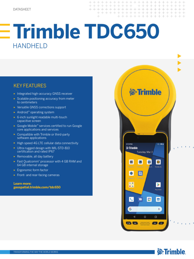 Glis Trimble Tdc650 | PDF | Touchscreen | Computer Engineering