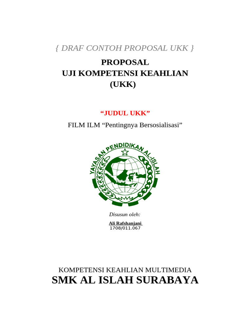 DRAF PROPOSAL ALI RAFSHANJANI UKK 2024 Revisi | PDF