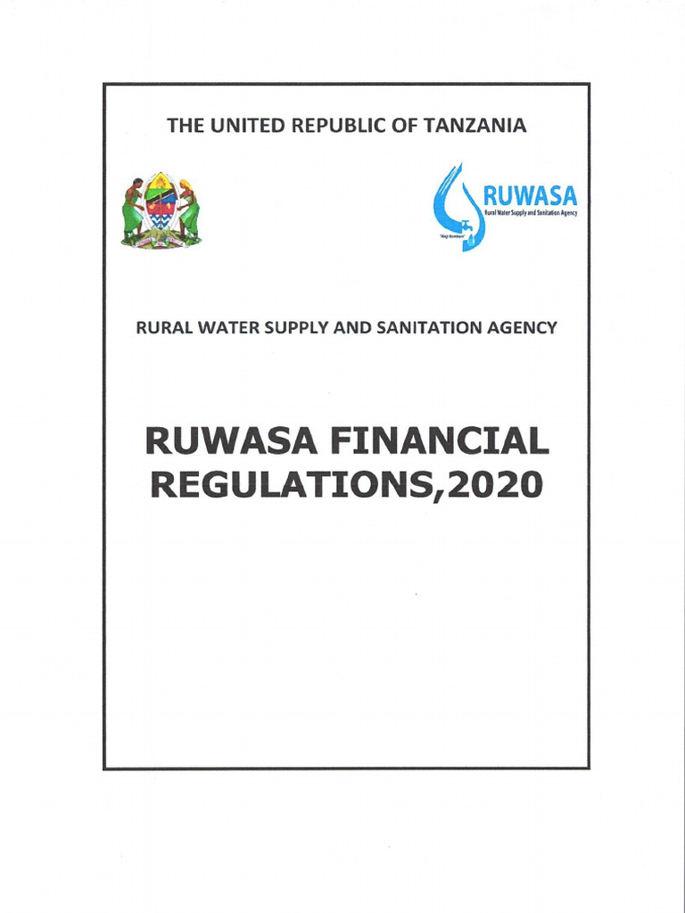 RUWASA Financial Regulations, 2020 | PDF