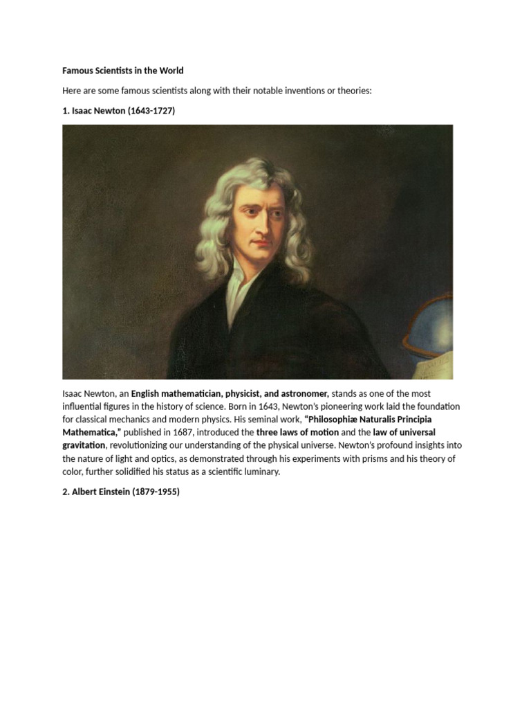 Top 16 Influential Scientists | PDF | Francis Crick | Gravity