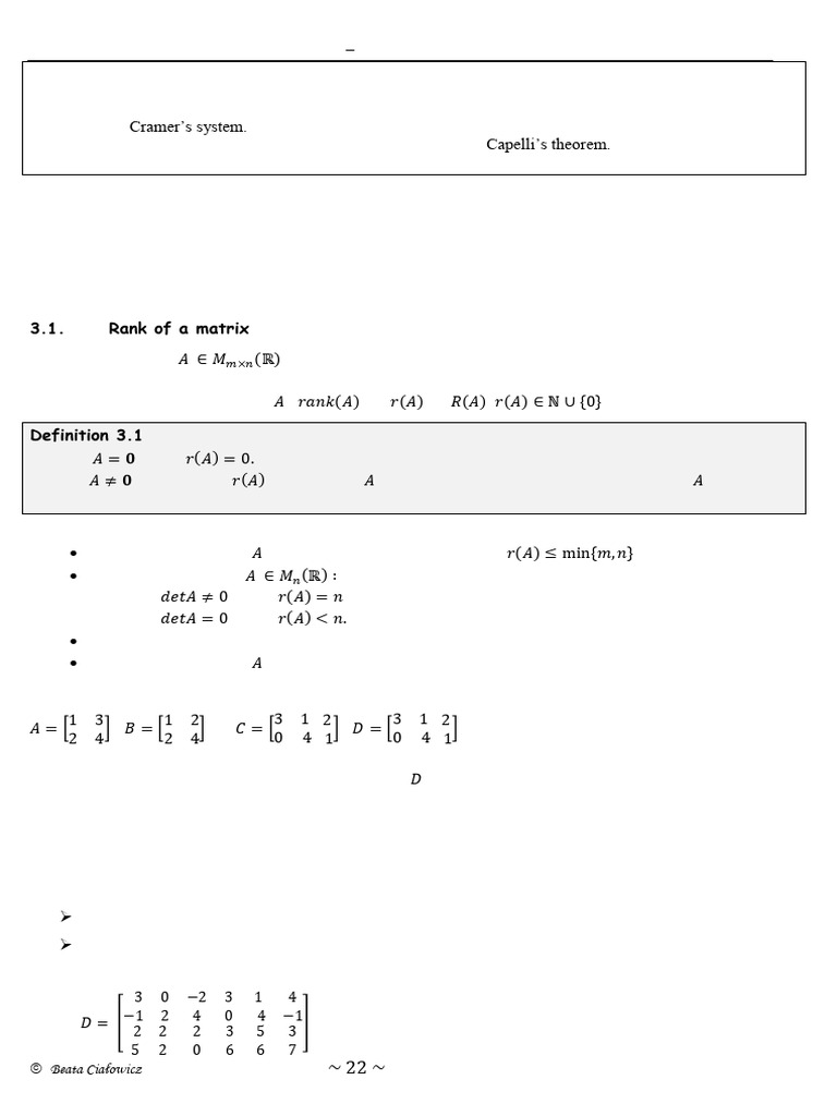 Section 3 Systems of Linear Equations Lecture | PDF | Matrix ... Section 3 Systems of Linear Equations Lecture | PDF | Matrix ...