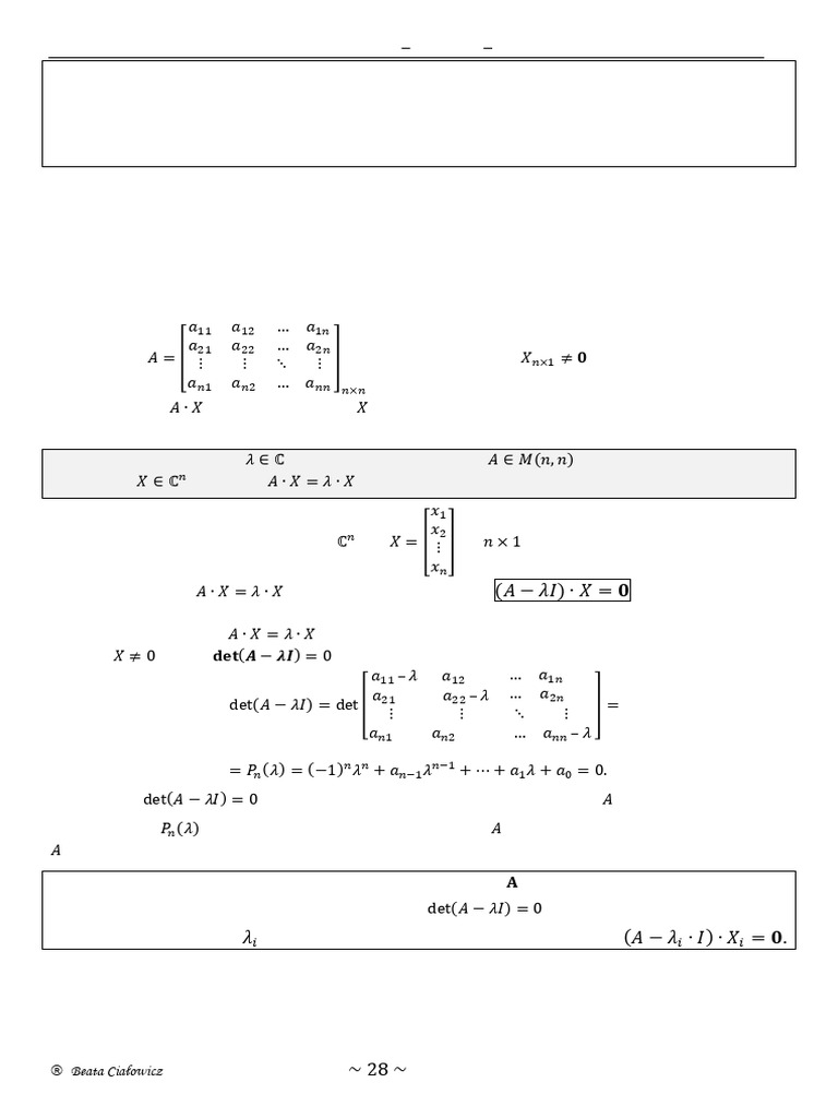 Section 4 Eigenvalues and Eigenvectors Lecture | PDF | Eigenvalues And Eigenvectors | Matrix ...