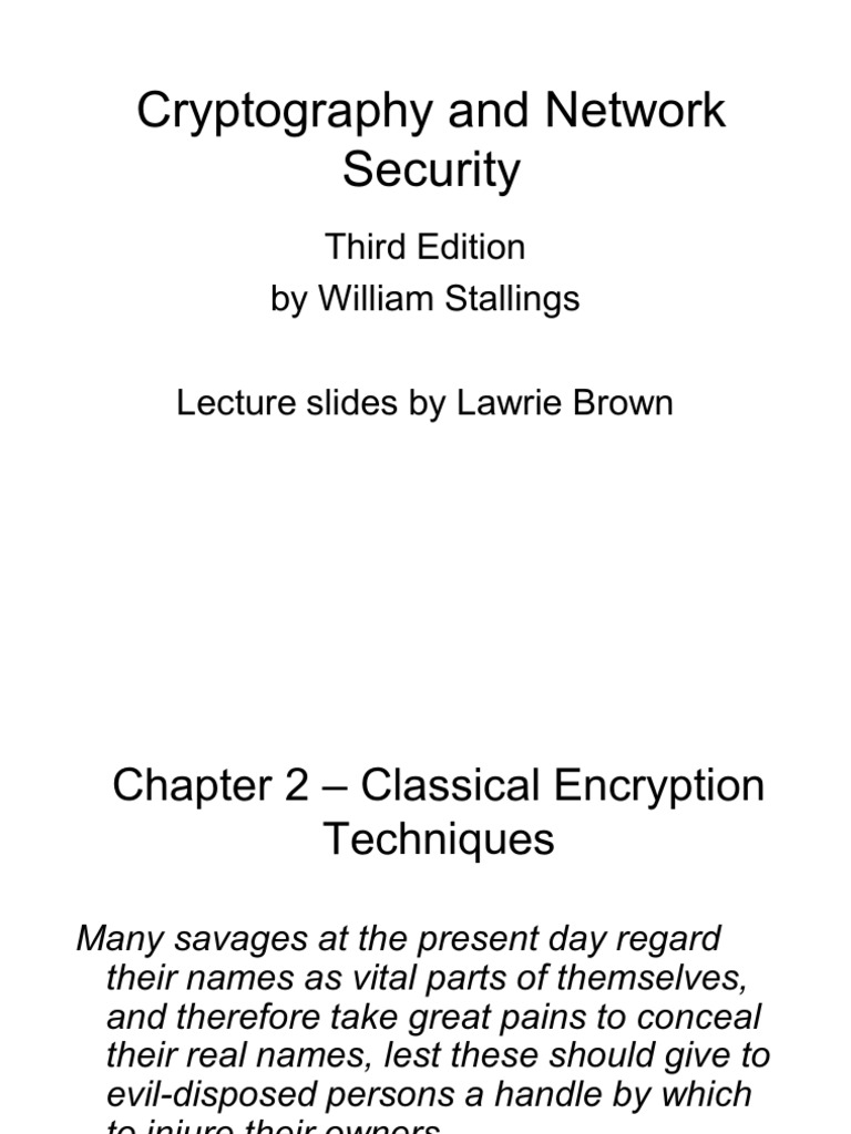 CH 02 | PDF | Cipher | Cryptography