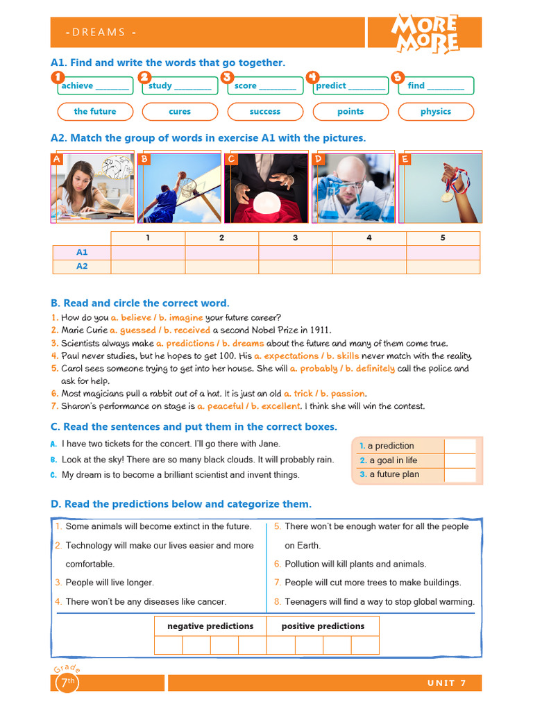 More & More Worksheet 7.7 | PDF