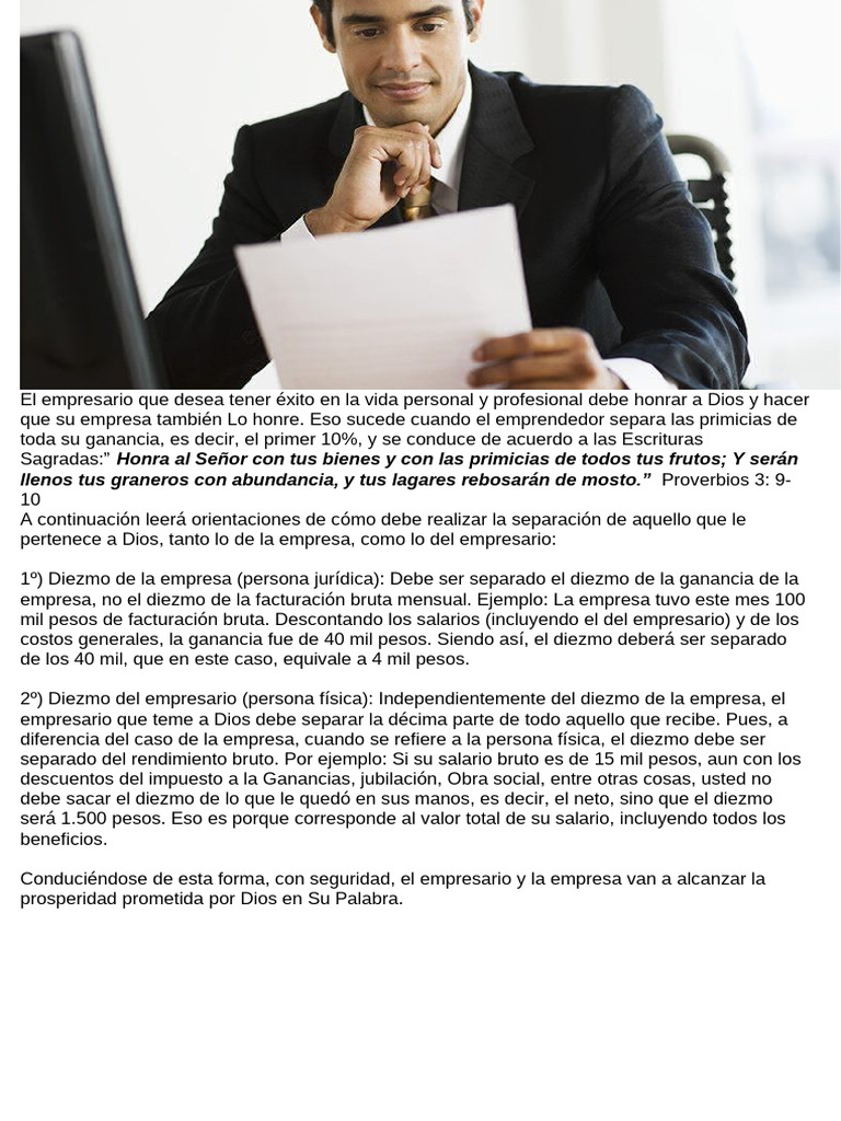 Diezmos de Los Empresarios | PDF