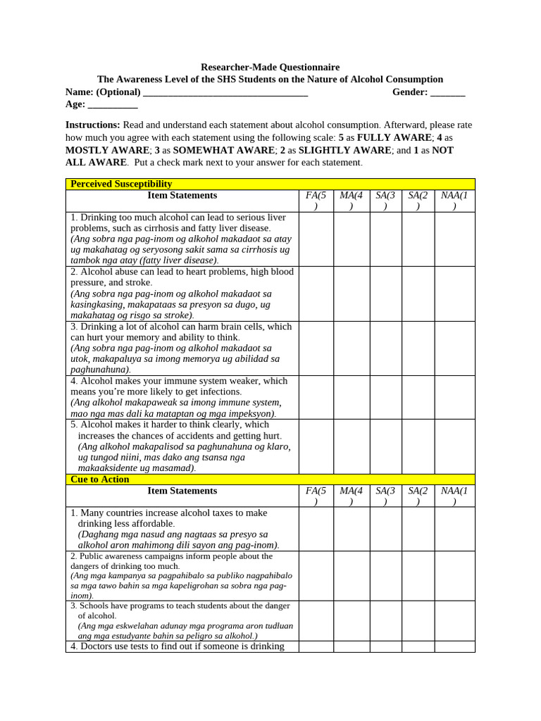 Sample RMQ For The Respondents SEMI FINAL | PDF