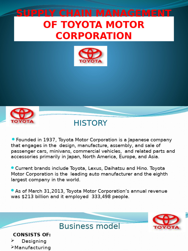 SCM Toyota | PDF | Toyota | Supply Chain