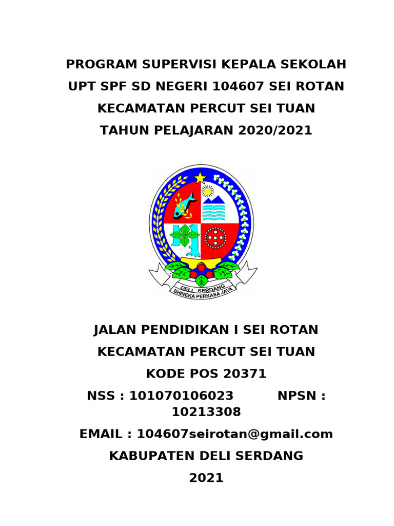 COVER PROGRAM SUPERVISI KEPALA SEKOLAH | PDF