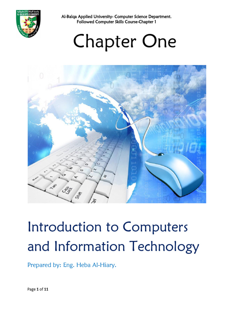 Chapter One-Introduction To Computers and Information Technology | PDF | Operating System ...