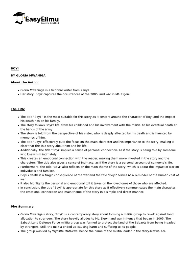 Boyi: Themes and Plot Analysis Guide | PDF | Psychological Trauma | Faith