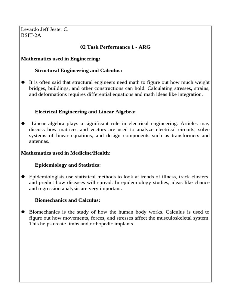 02 Task Performance 1 - ARG Levardo | PDF | Science & Mathematics