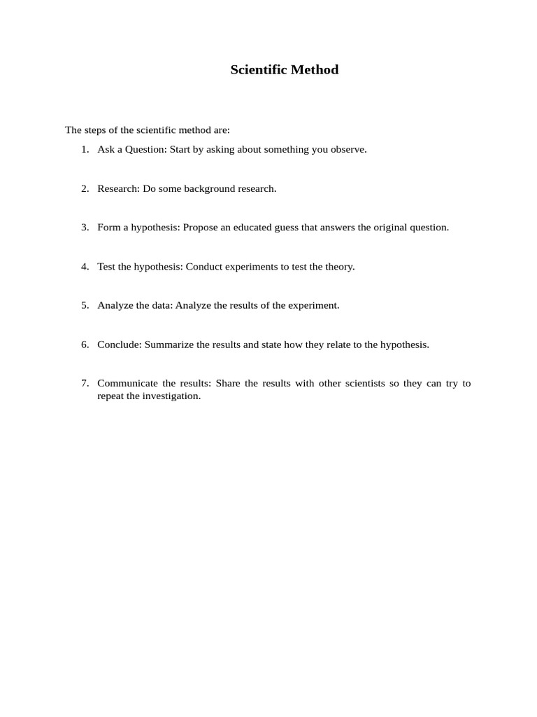 Sciencetific Method | PDF