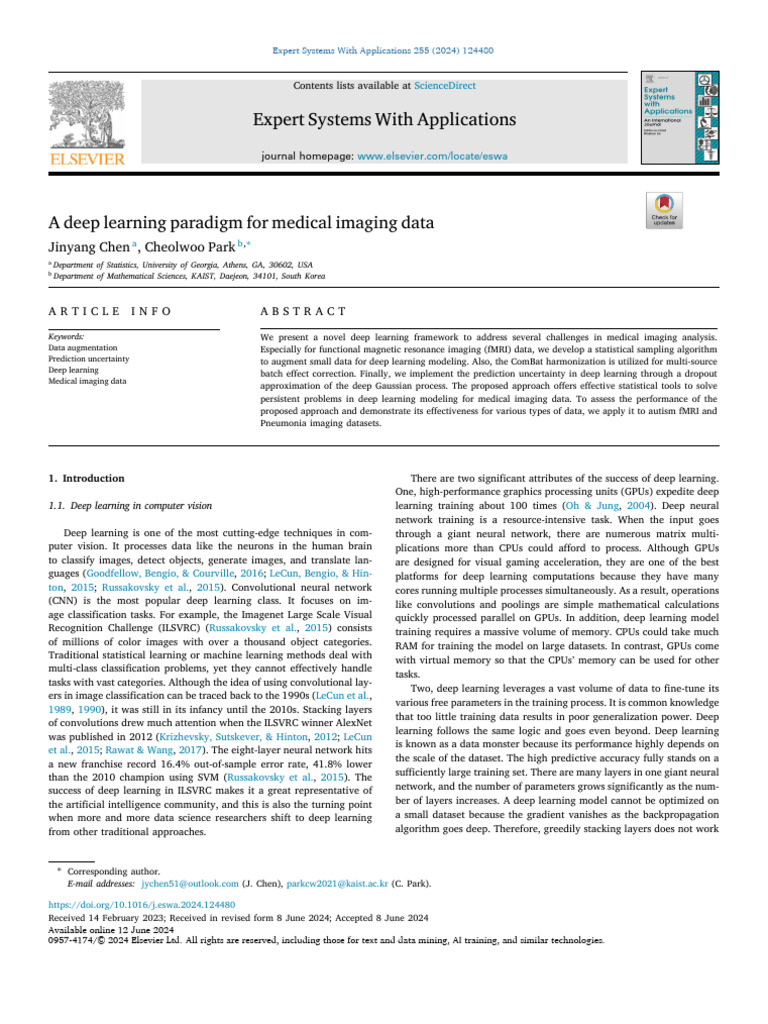A Deep Learning Paradigm For Medical Imagin - 2024 - Expert Systems With Applica | PDF | Deep ...