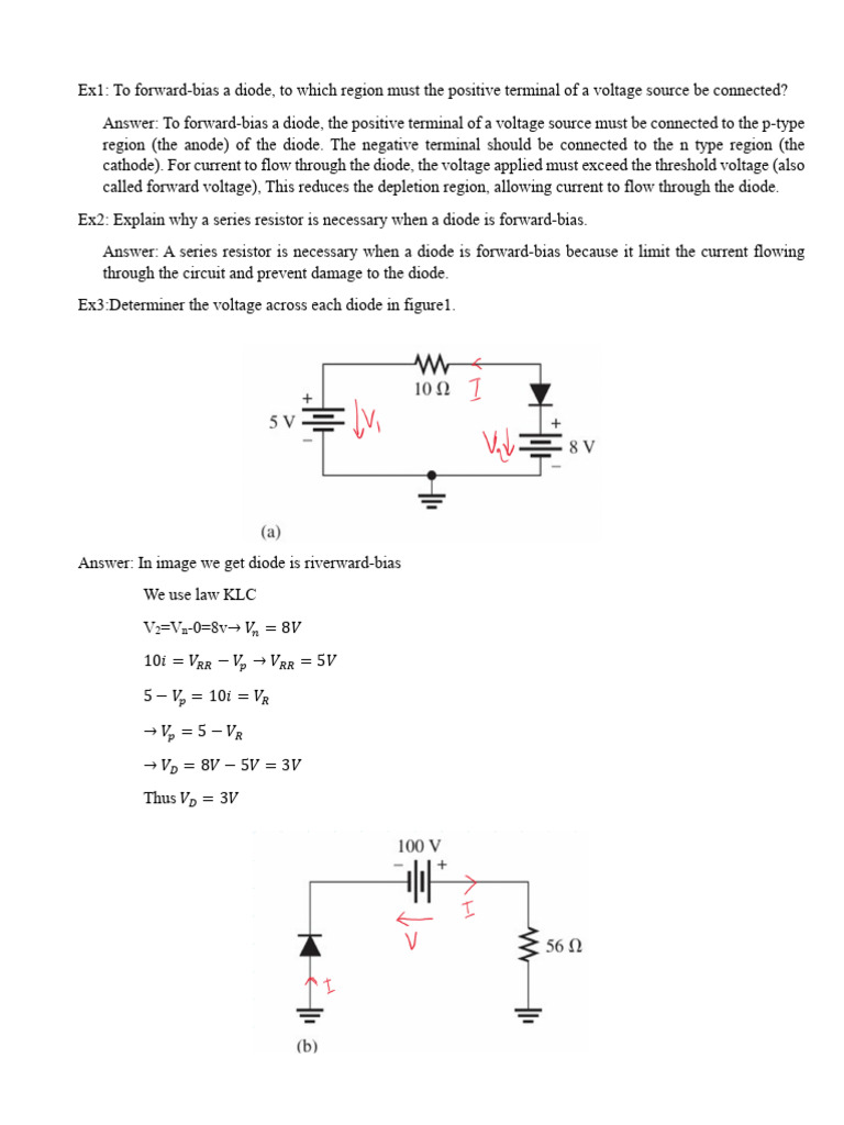 Diode Circuit Analysis Guide | PDF | Diode | P–N Junction