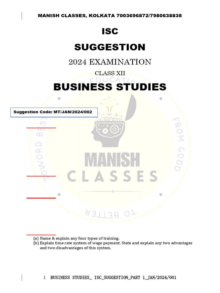 Isc BSTD Suggestion - Part 2 | PDF | Incentive | Performance Appraisal