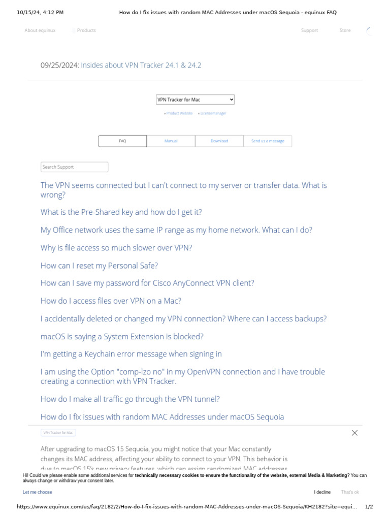 How Do I Fix Issues With Random MAC Addresses Under MacOS Sequoia - Equinux FAQ | PDF | Mac Os ...