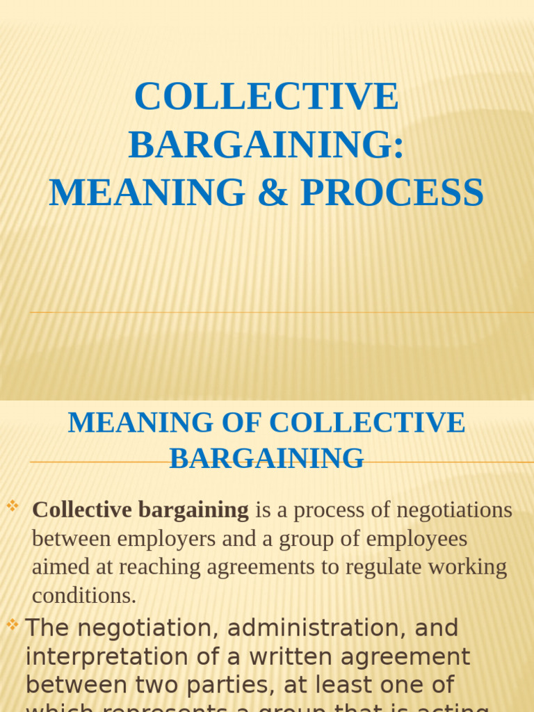 Collective Bargaining | PDF | Collective Bargaining | Trade Union