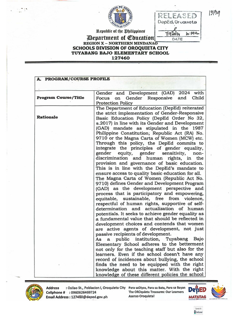 Gad Proposal - Tuyabang Bajo | PDF
