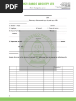 SACCO Loan Application Form | PDF | Loans | Banking