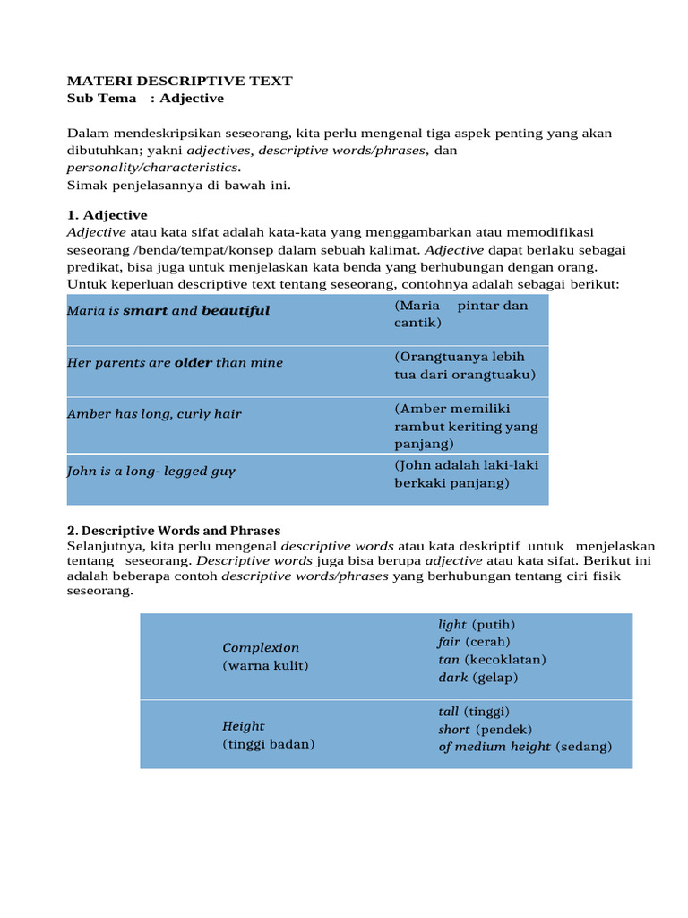 Adjective | PDF | Sains & Matematika