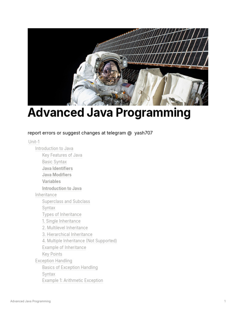 Advanced Java Programming | PDF | Inheritance (Object Oriented ... Advanced Java Programming | PDF | Inheritance (Object Oriented ...