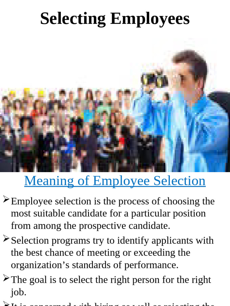 Unit-III Selecting Employees | PDF | Job Interview | Recruitment
