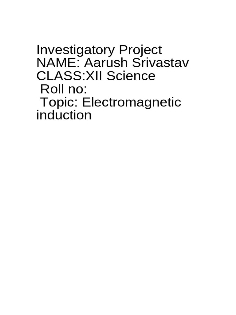 Electromagnetic Induction Pdf Electromagnetic Induction Inductor
