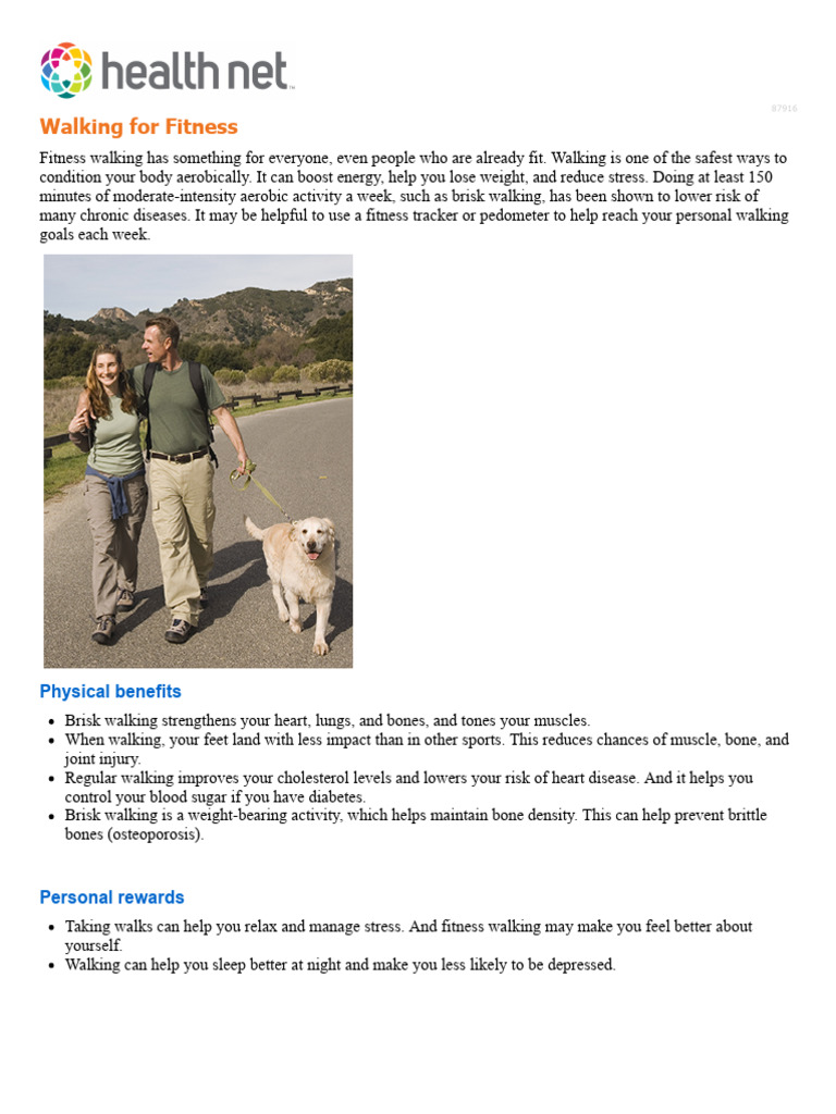 Walking: A Fitness Guide for All | PDF