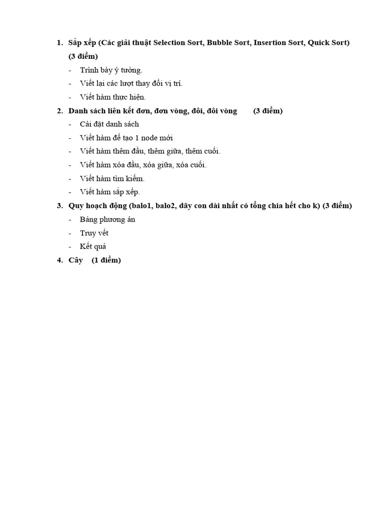 Ôn tập CTDL & GT | PDF