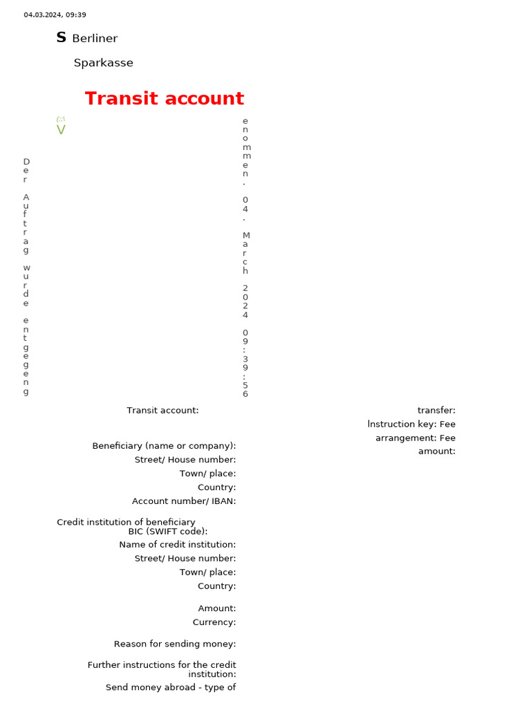 Transit Account SH-2 | PDF | Money | Economies